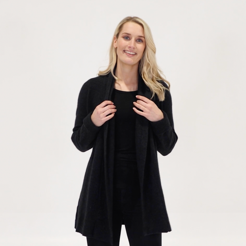 Native World | Merino & Possum Wrap Jacket | Women's Knitwear