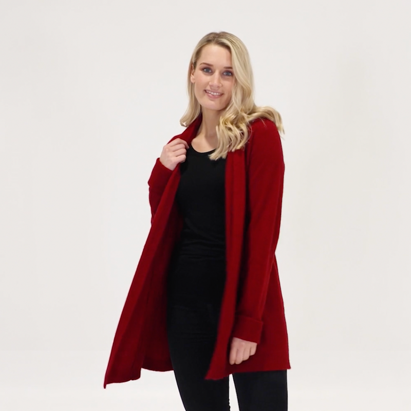 Native World | Merino & Possum Wrap Jacket | Women's Knitwear