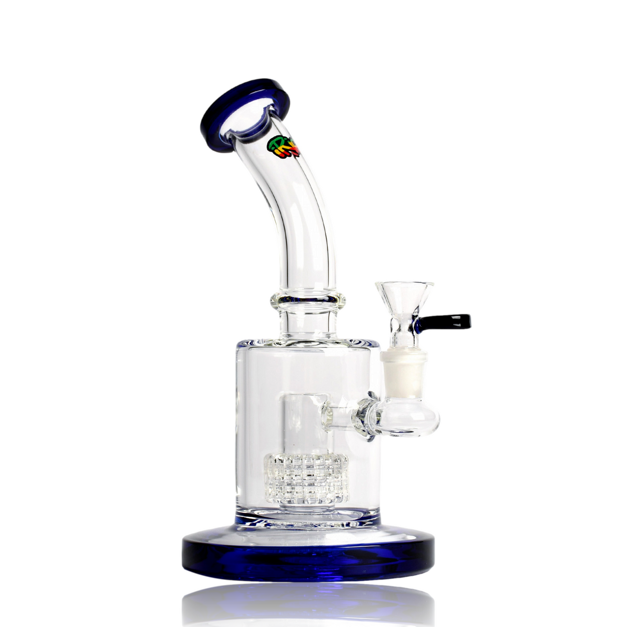 The Next Level Inc - 9" IRIE BLUE LIVITY BUBBLER W/ BARREL PERC TNL20007