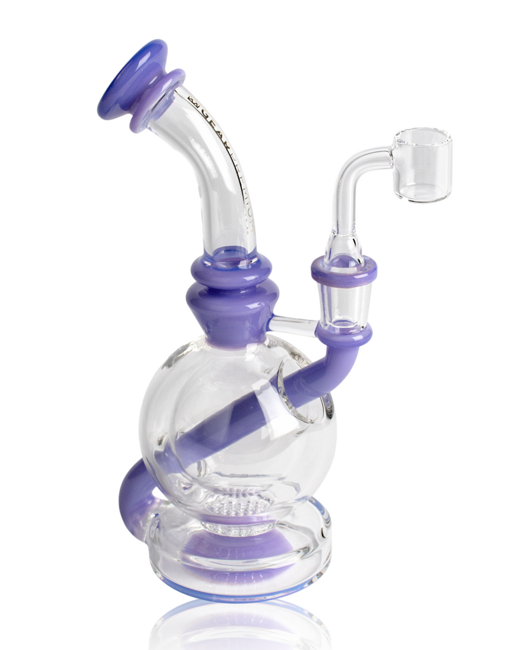 8" GEAR PREMIUM PURPLE SLYME NUCLEUS BUBBLER WITH HONEYCOMB PERC