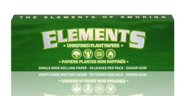 The Next Level - ELEMENTS GREEN SINGLE WIDE ROLLING PAPERS TNL20668