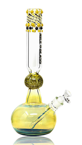 Nice Glass Dotted & Fumed Round Base Beaker Bong | Next Level