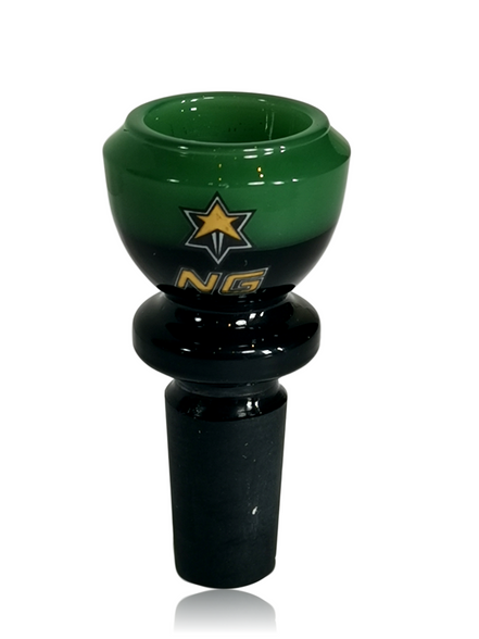 Nice Glass 14mm Green Two Tone Cupped Bowl - The Next Level Inc.