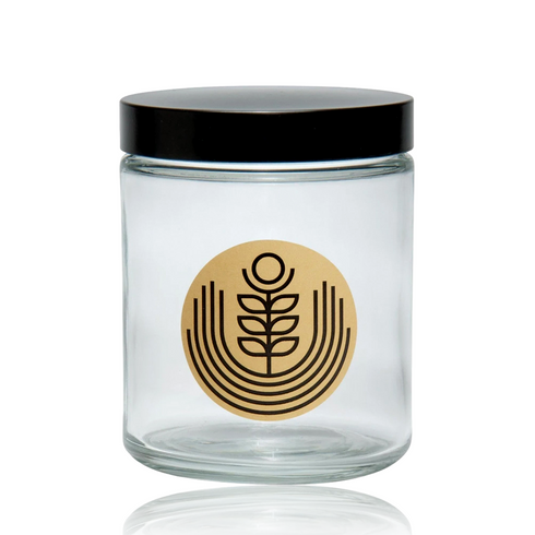 420 Science Large Clear Screw Top Jar Rising Flower | Next Level