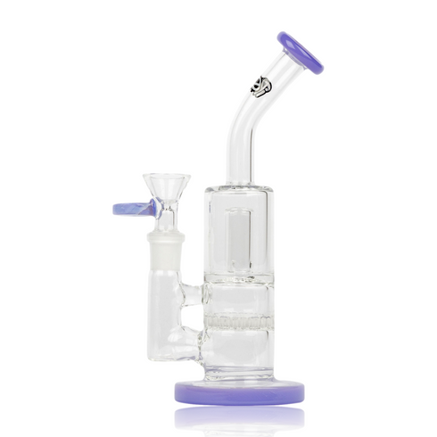 8" Irie Purple Irieshun Bubbler With Honeycomb Perc & Splash Guard ...
