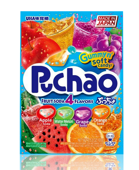 Puchao Gummy Soft Candy Fruit Soda Flavours Japan - The Next Level Inc.