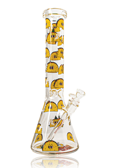15" Tall Taco Tuesday Beaker With Full Wrap Decal - The Next Level Inc.