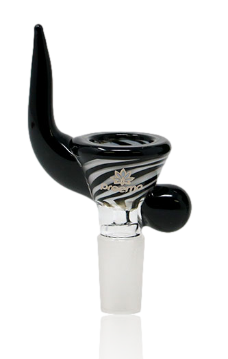 Preemo Glass 14mm Black Swirl Worked Bowl - The Next Level Inc.