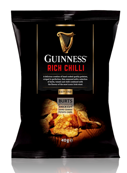 Burt's Guinness Rich Chilli Crisps - Uk - The Next Level Inc.