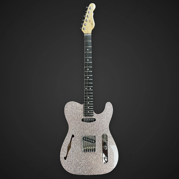 G&L Custom Shop ASAT Classic Semi-Hollow Champagne Sparkle Flake 6 pounds