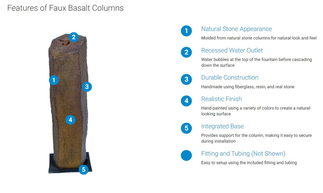 Aquascape Faux Basalt Columns - Set of 3 - Underwater Warehouse