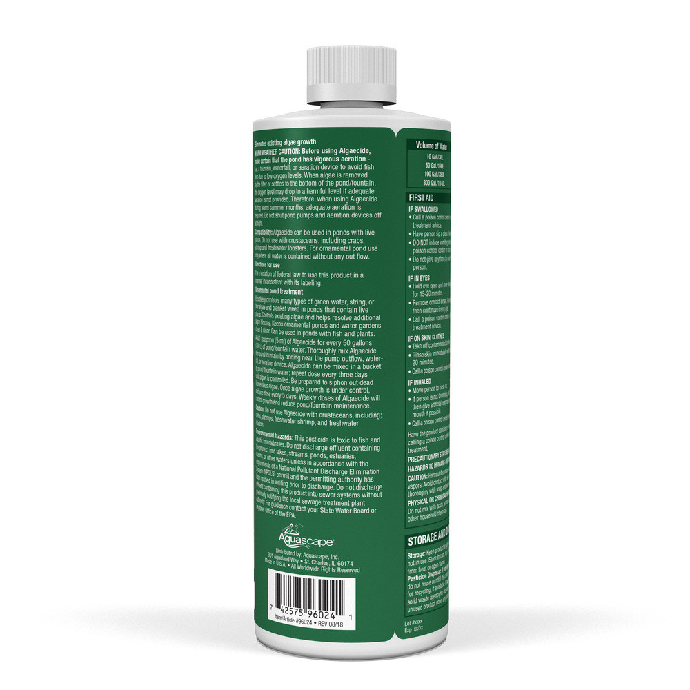 Aquascape Algaecide - 32 oz. - Underwater Warehouse