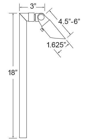 Encore Brass Area Light, Post Mounted BL-24 - Underwater Warehouse