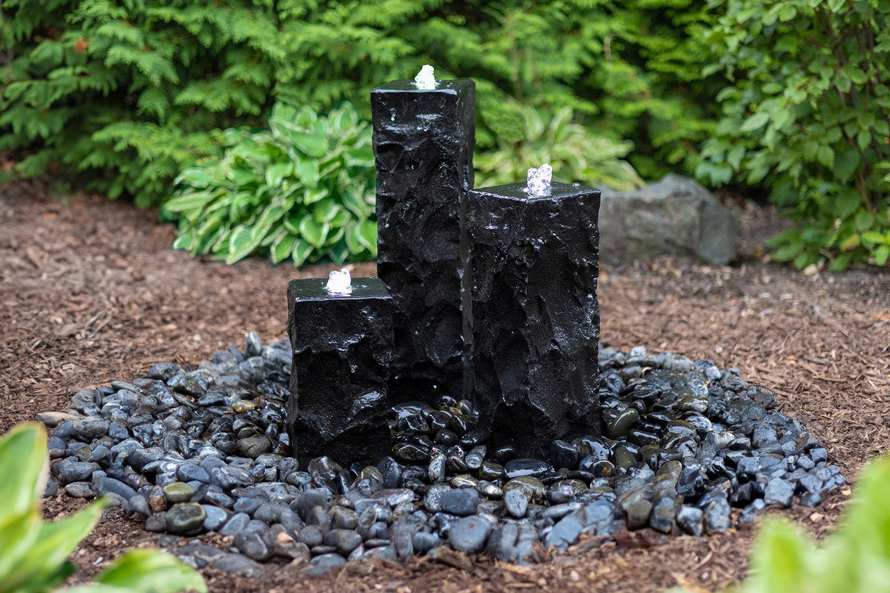 Tranquil Decor Ebony Basalt Fountain Only