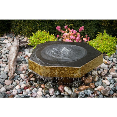 Blue Thumb Basalt Bird Bath Fountain Kit - Underwater Warehouse