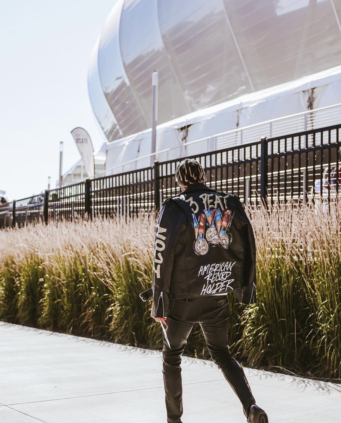 OLYMPIC 3X GOLD MEDALIST NOAH LYLES IN CUSTOM JEANTRIX - Jeantrix