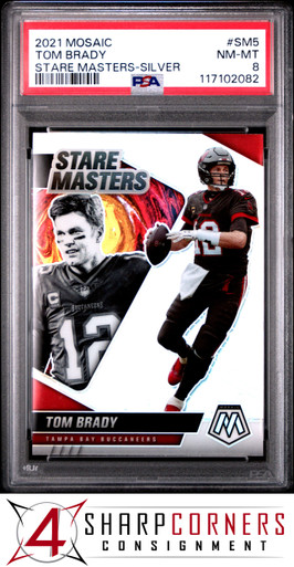 2021 PANINI MOSAIC STARE MASTERS SILVER PRIZM #SM5 TOM BRADY POP 4 PSA ...