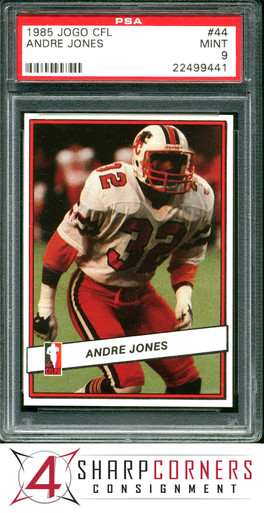 1985 JOGO CFL #44 ANDRE JONES POP 2 PSA 9 - 4 Sharp Corners