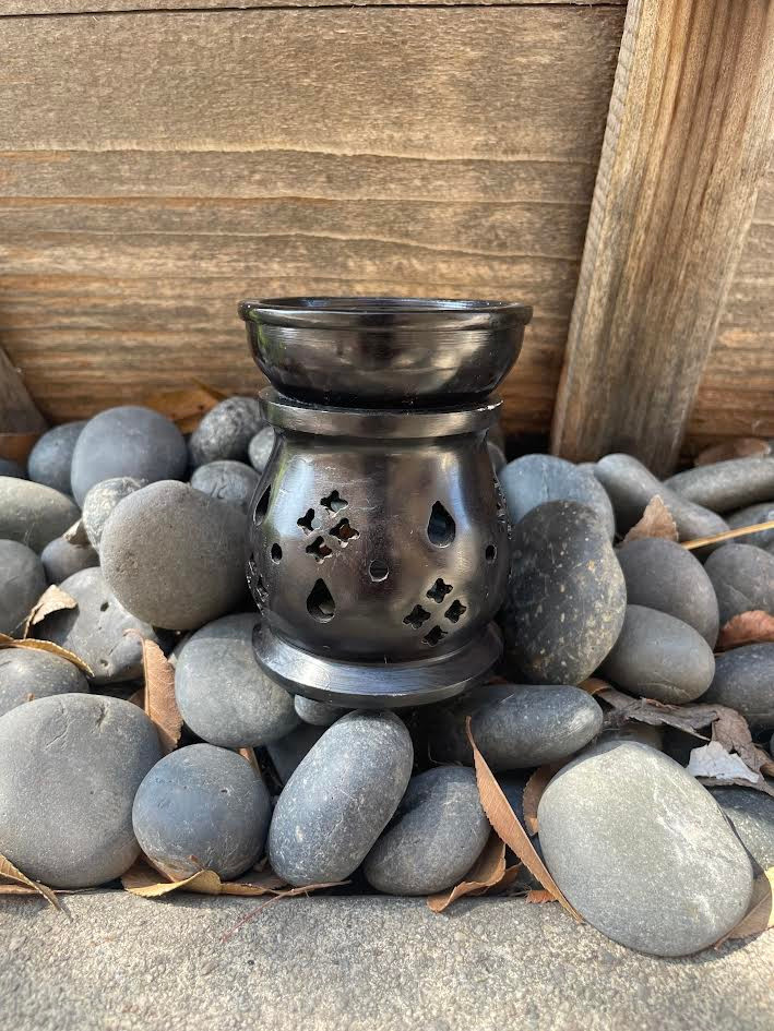Stone Oil Burner 3" (Small) Black - Shades of Afrika Online