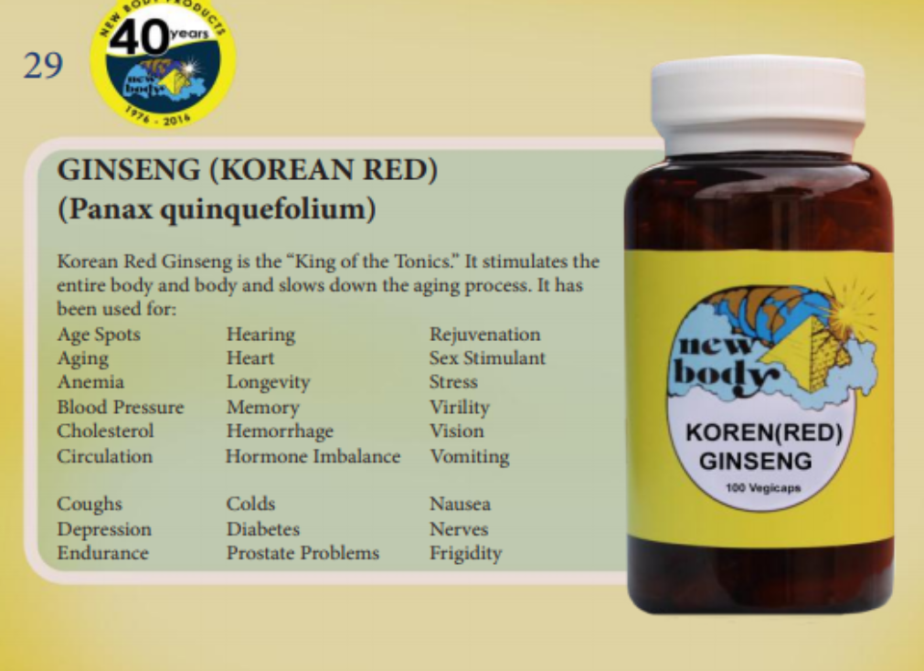 Dr. Goss New Body Herbs "Korean (Red) Ginseng" - Shades of Afrika Online