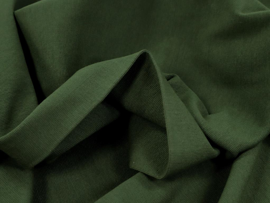 Dressmaking Fabric | Cotton Ribbing - Forest Green | Fabric Godmother