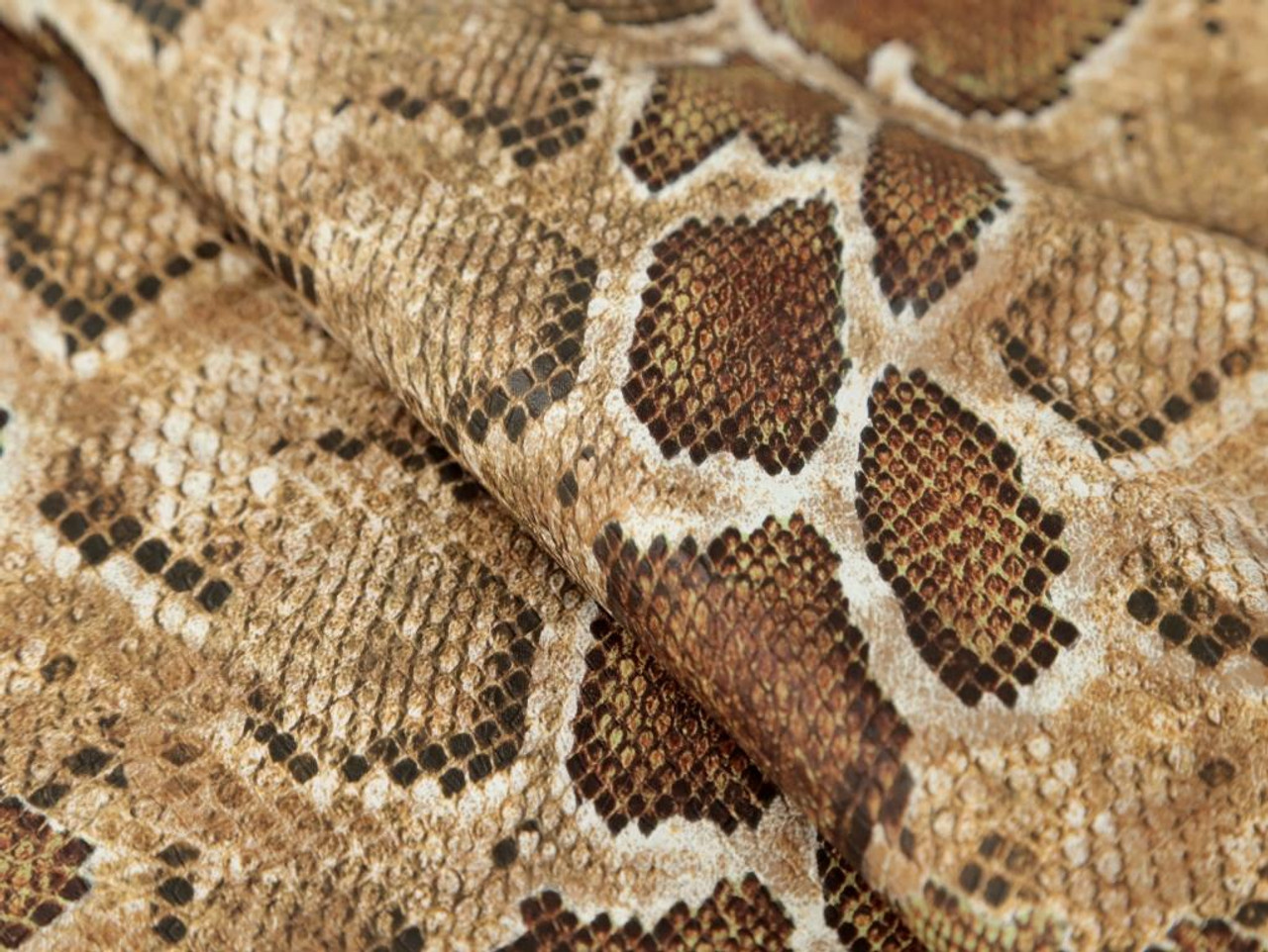 Dressmaking Fabric | Faux Python Leather-Look - Natural | Fabric Godmother