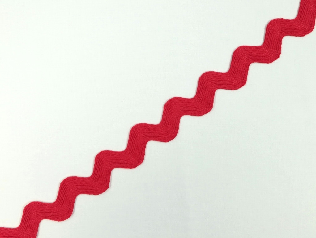 Dressmaking Trim | Jumbo Ric Rac Braid - 35mm - Red | Fabric Godmother