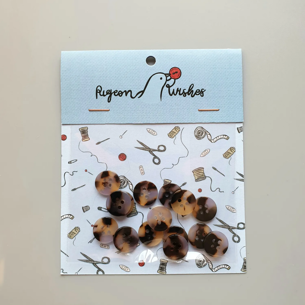 Pigeon Wishes | Buttons | Fabric Godmother