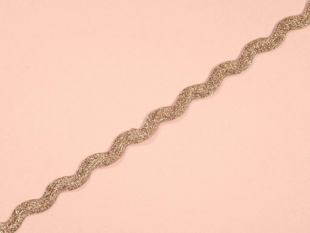 Dressmaking Trim | Ric Rac Braid - Gold | Fabric Godmother