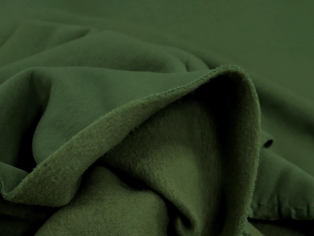 Dressmaking Fabric | Super Thick Sweatshirt Fleece - Forest Green ...