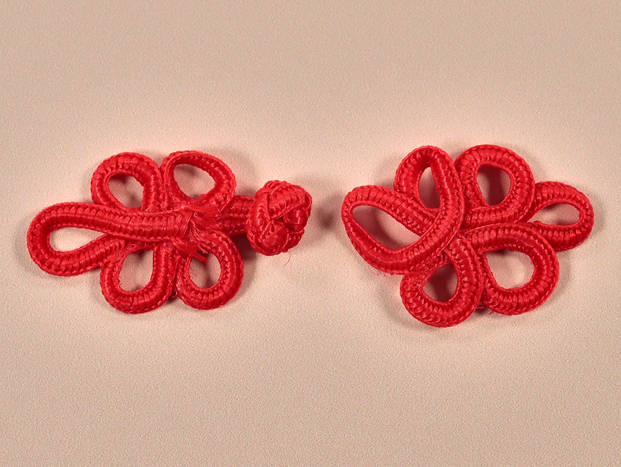 Haberdashery | Frog Fastening - 76mm - Red | Fabric Godmother