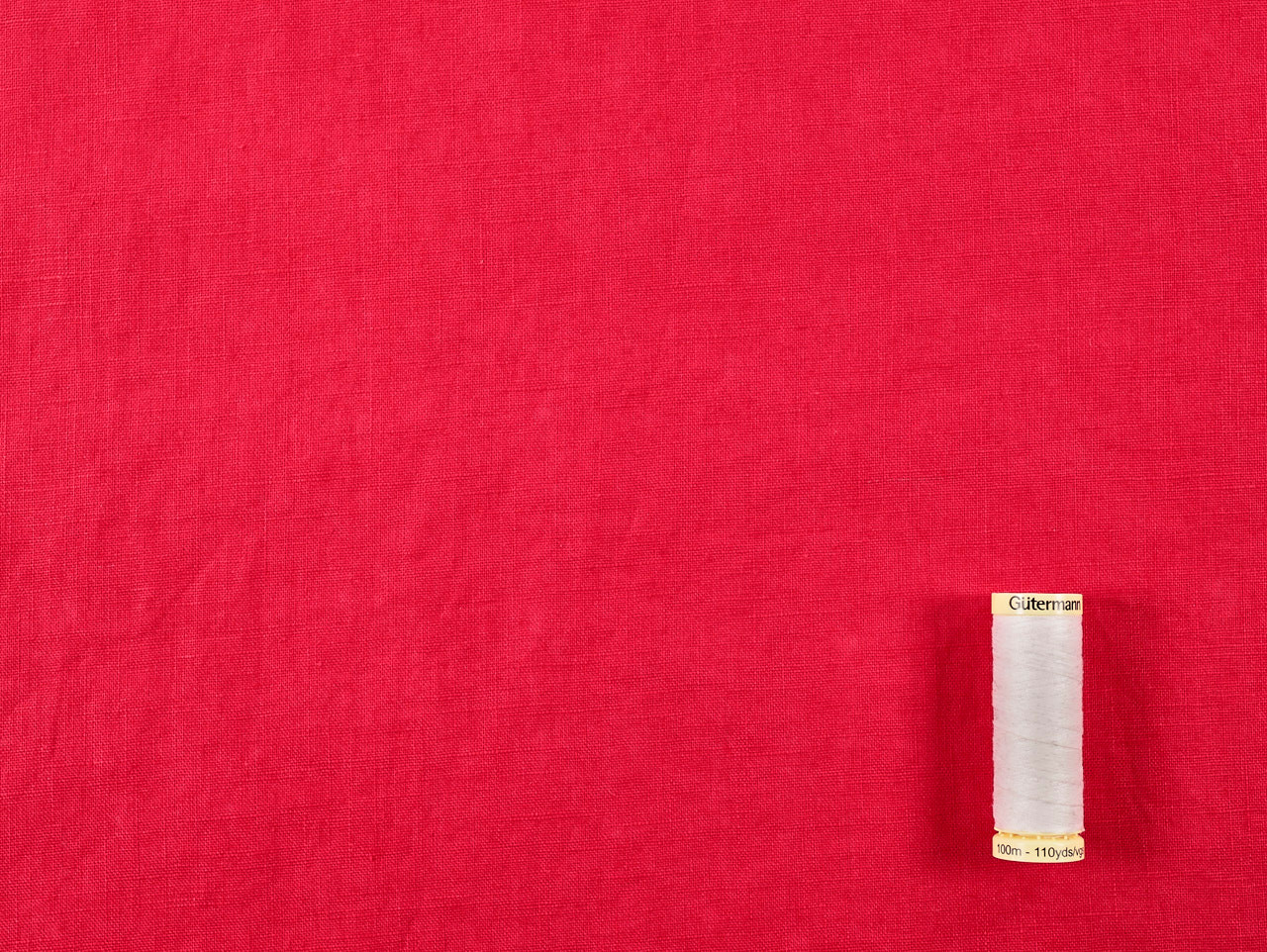 Dressmaking Fabric | Washed 100% Linen - Red | Fabric Godmother