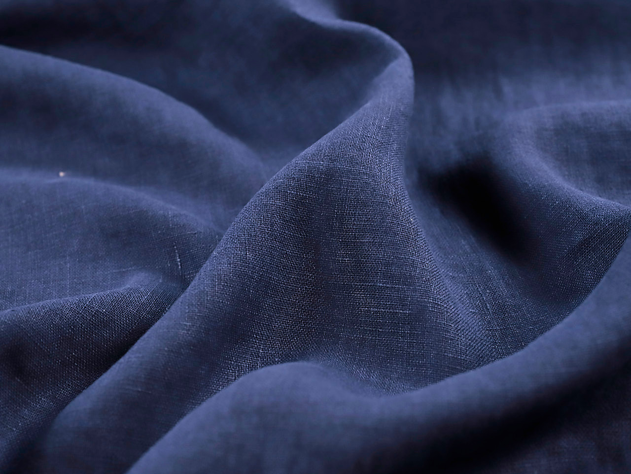 Dressmaking Fabric | European Tumbled Linen - Midnight | Fabric Godmother