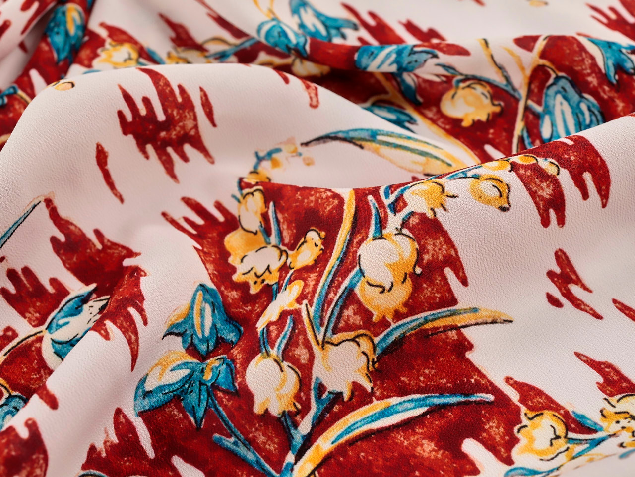Dressmaking Fabric | Liberty Fabrics Snowdrop Shadow Viscose Crepe ...