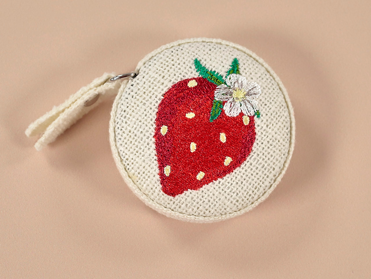 Haberdashery | Strawberry Embroidered Tape Measure | Fabric Godmother