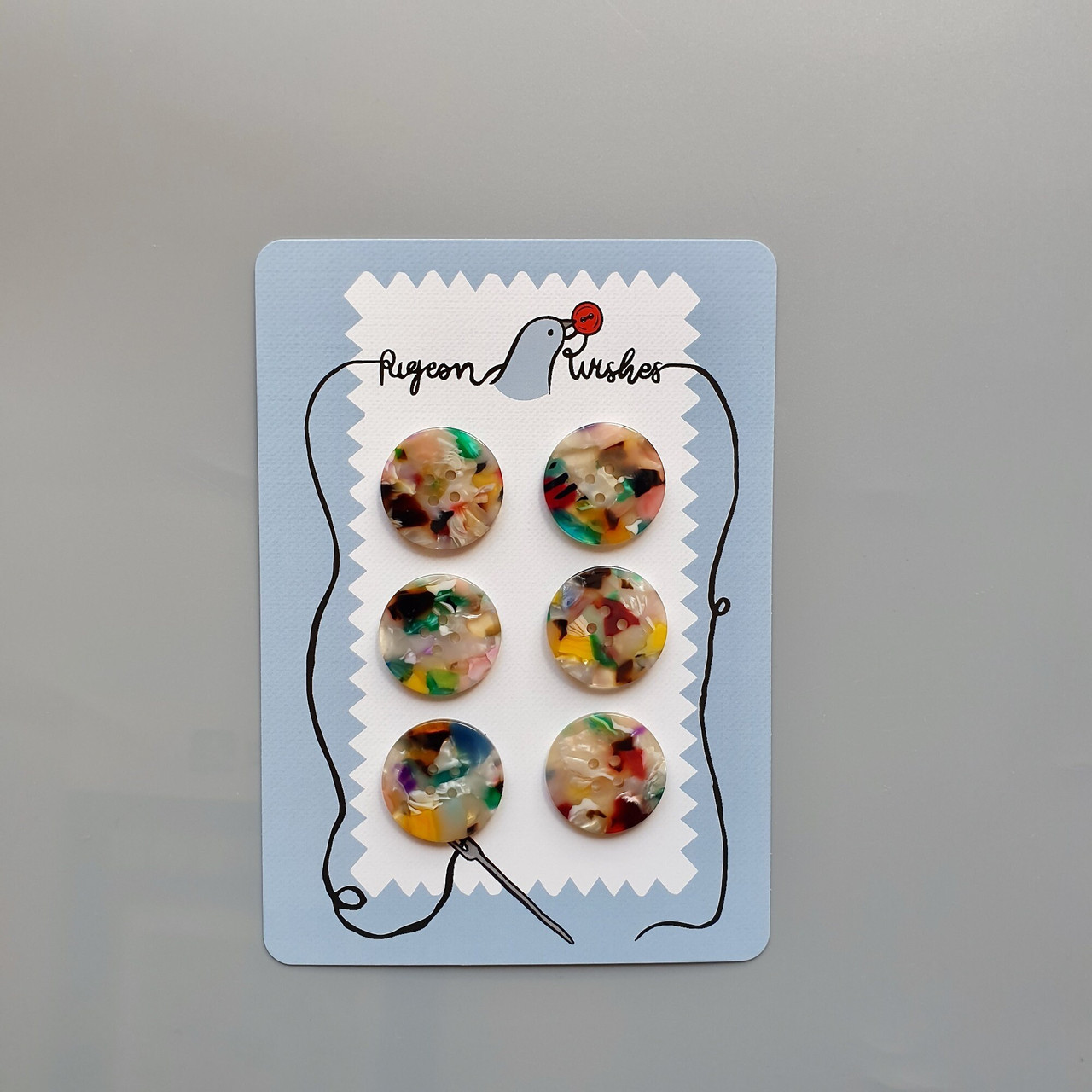 Pigeon Wishes | Buttons | Fabric Godmother