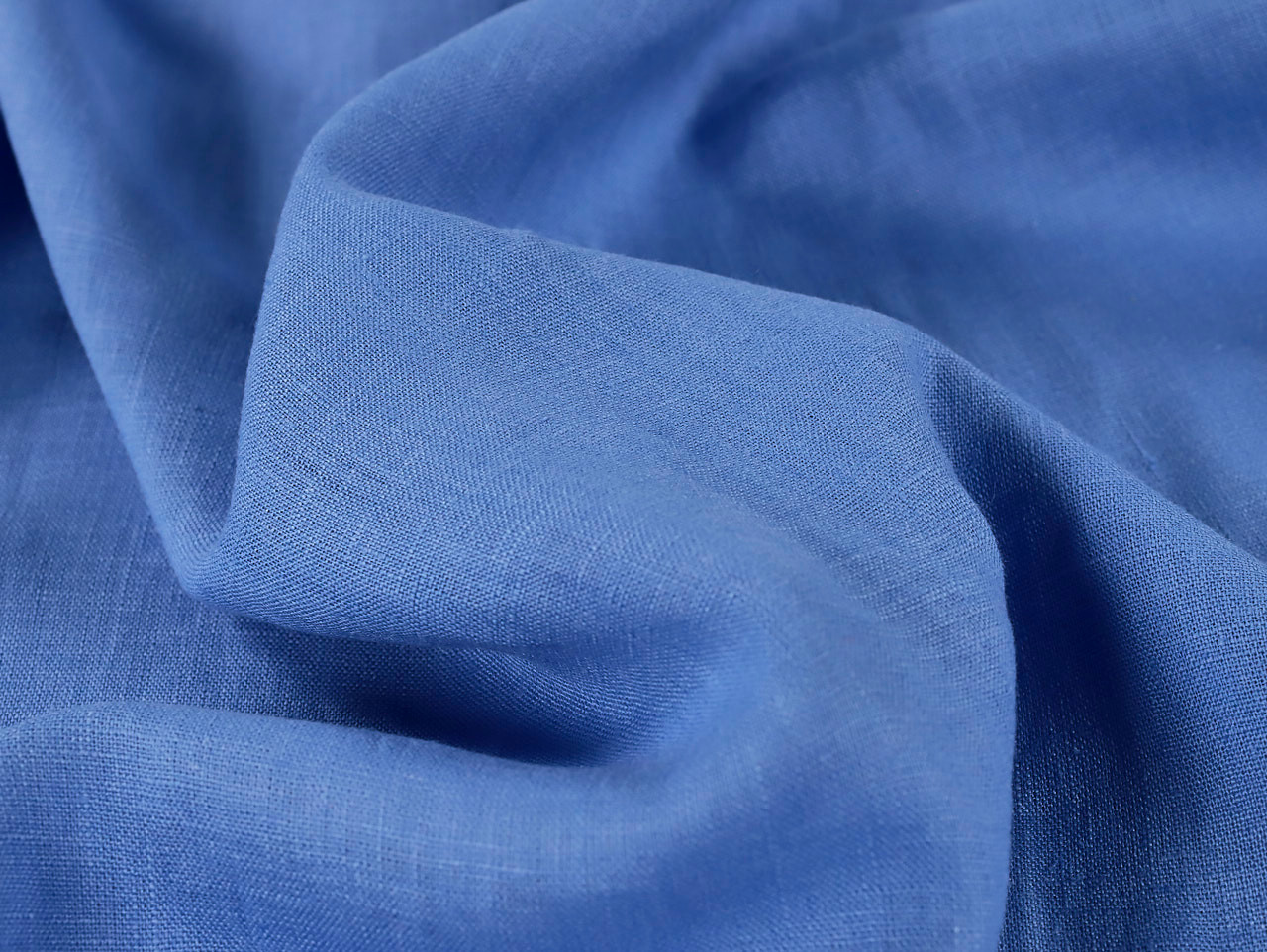 Dressmaking Fabric | European Tumbled Linen - Azure | Fabric Godmother