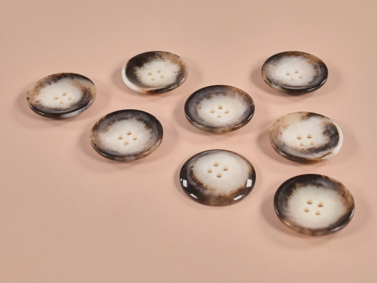 Haberdashery | Clouded Marble Button - 35mm - White & Brown| Fabric ...