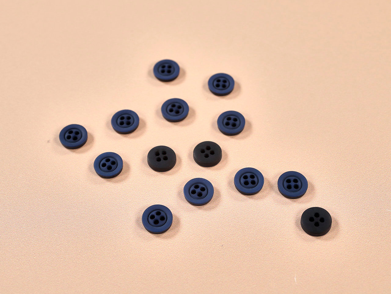 Haberdashery | Navy Rimmed Button - 11mm | Fabric Godmother