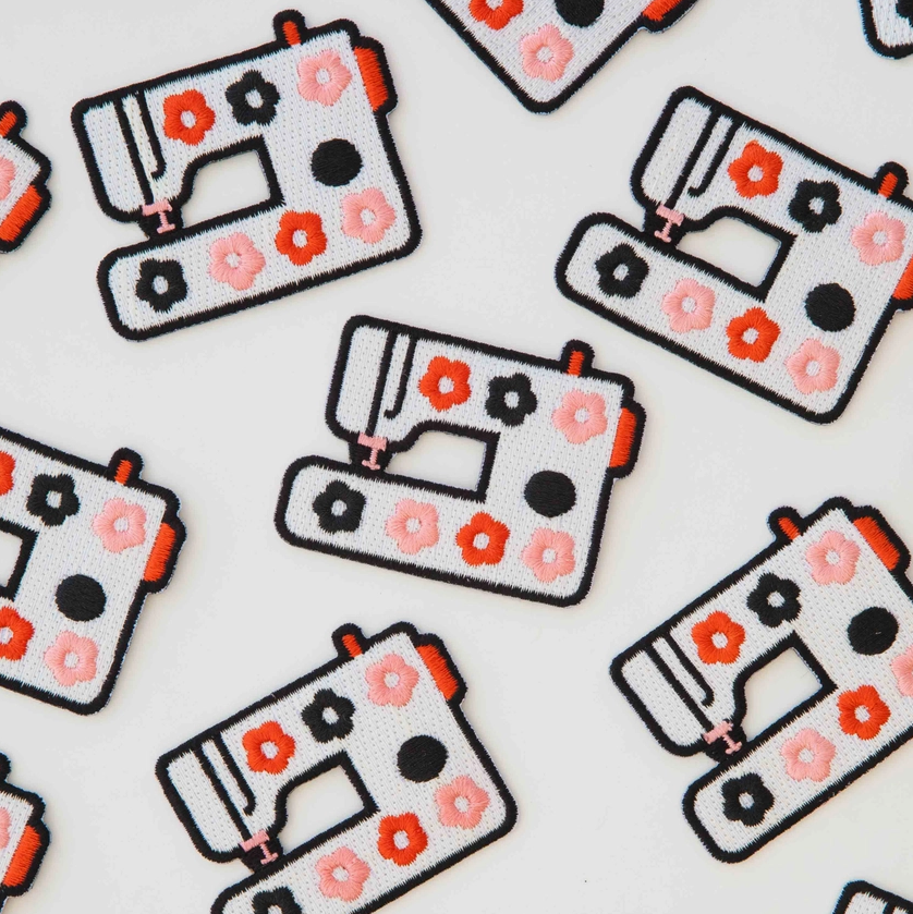 Haby | Daisy Sewing Machine - Iron On Patch | Fabric Godmother