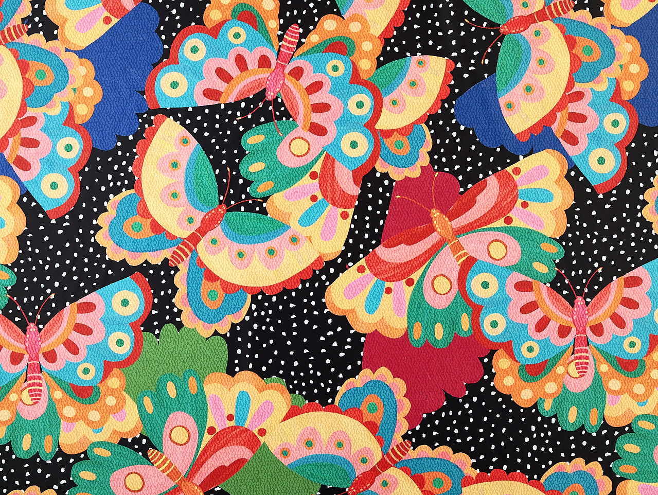 Dressmaking Fabric | Papillon Water Resistant Fabric - Black | Fabric ...