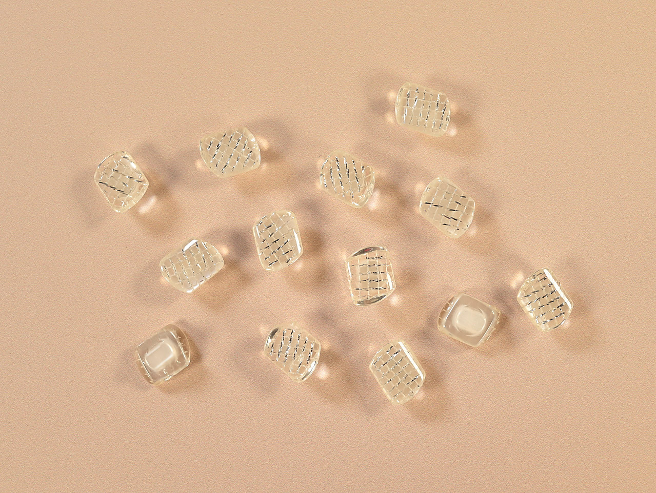 Dressmaking Fabric | Clear Sparkle Shank Button - 16mm | Fabric Godmother
