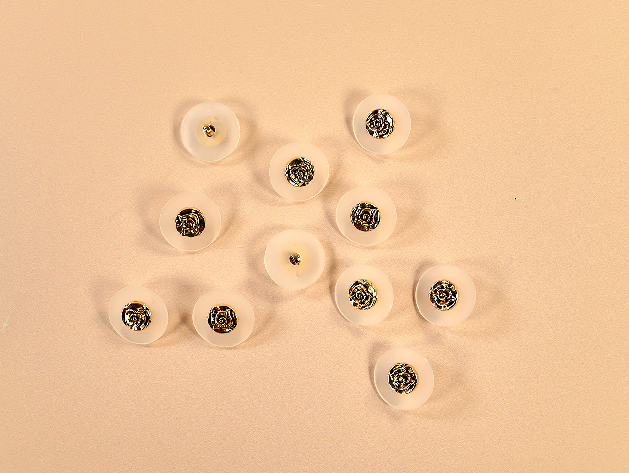 Haberdashery | Rose Button - 22mm - Gold | Fabric Godmother