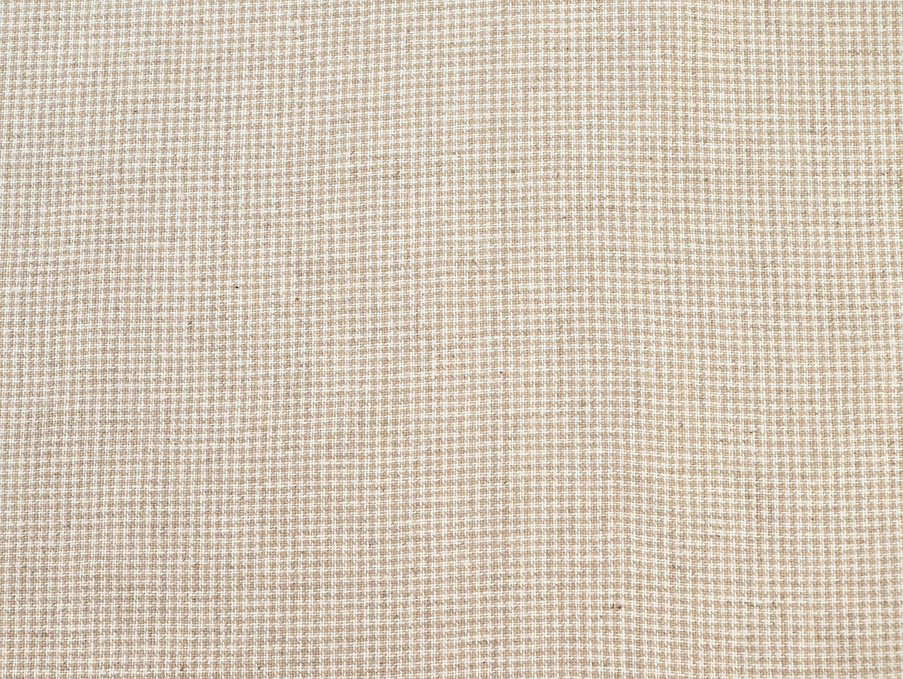 Dressmaking Fabric | Kenji Mini Check Cotton & Linen - Natural | Fabric ...