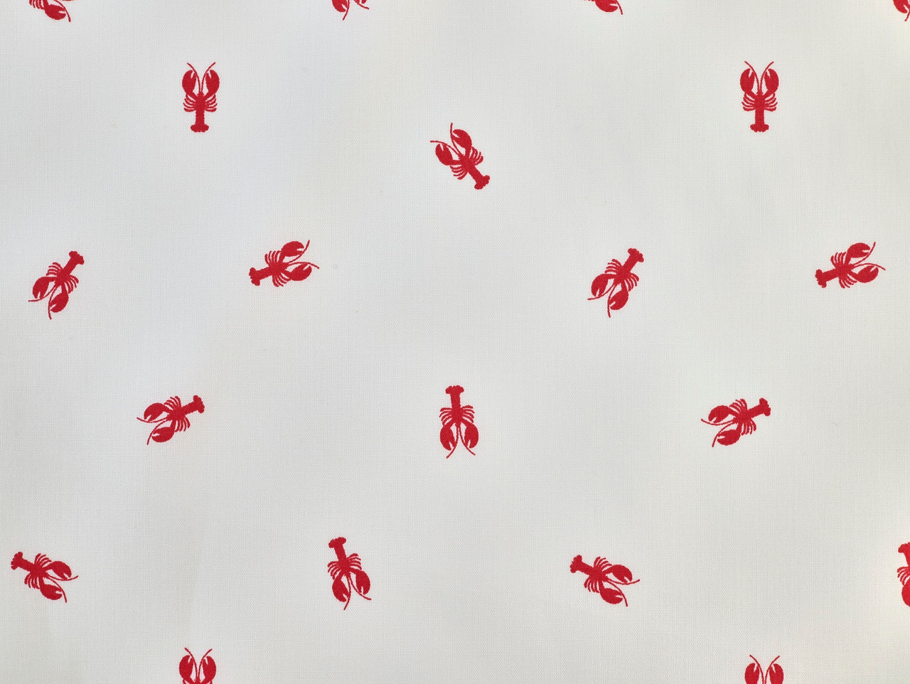Dressmaking Fabric | Lotta Lobster Cotton Poplin - Ivory | Fabric Godmother