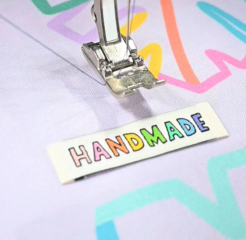 Garment Labels | 'Handmade' Rainbow Woven Labels 6 Pack | Fabric Godmother