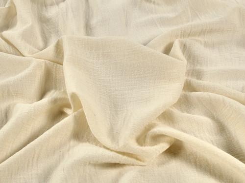 Dressmaking Fabric | Angelika Crinkle Cotton - Ecru | Fabric Godmother