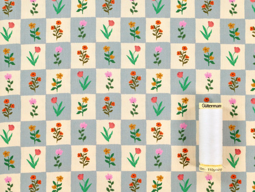 Dressmaking Fabric | Garden Square Cotton Sateen - Powder Blue | Fabric ...