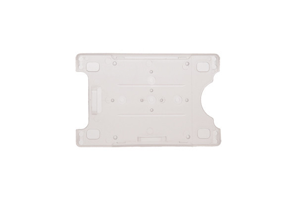 Rigid Plastic Vertical/Horizontal Card Holder with Slot and Chain Holes ...