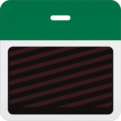 BRADY | Slotted Expiring Badge Back with Printed Green Bar, T5905A ...